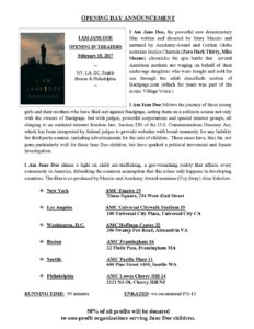 IAJD – OPENING DAY ANNOUNCEMENT – I Am Little Red